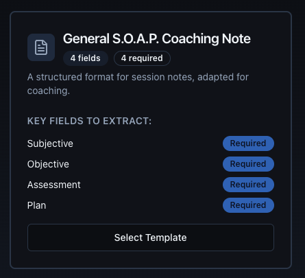 Coach Notes - AI takes notes so you can focus on your client.